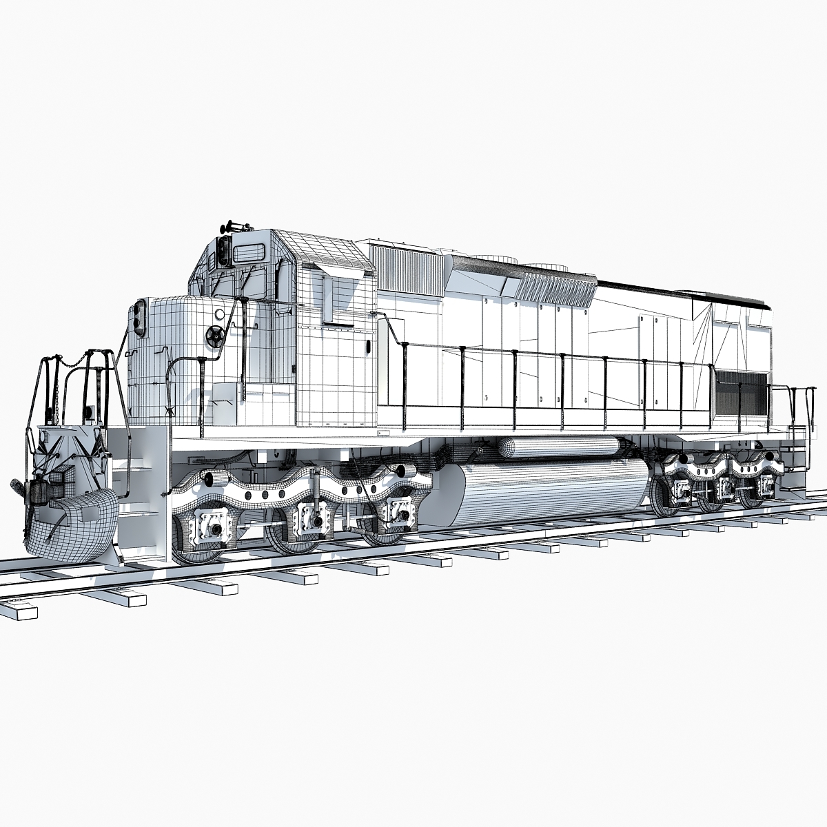 train railway 3d model