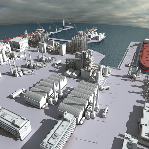 port harbour 3d model