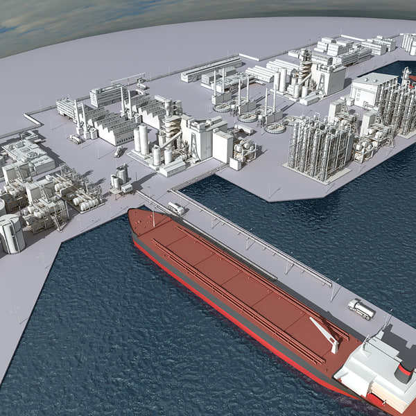port harbour 3d model
