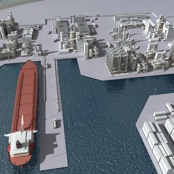 port harbour 3d model