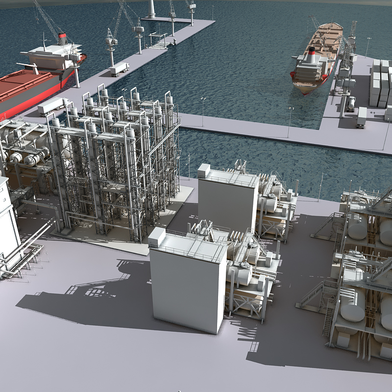 port harbour 3d model