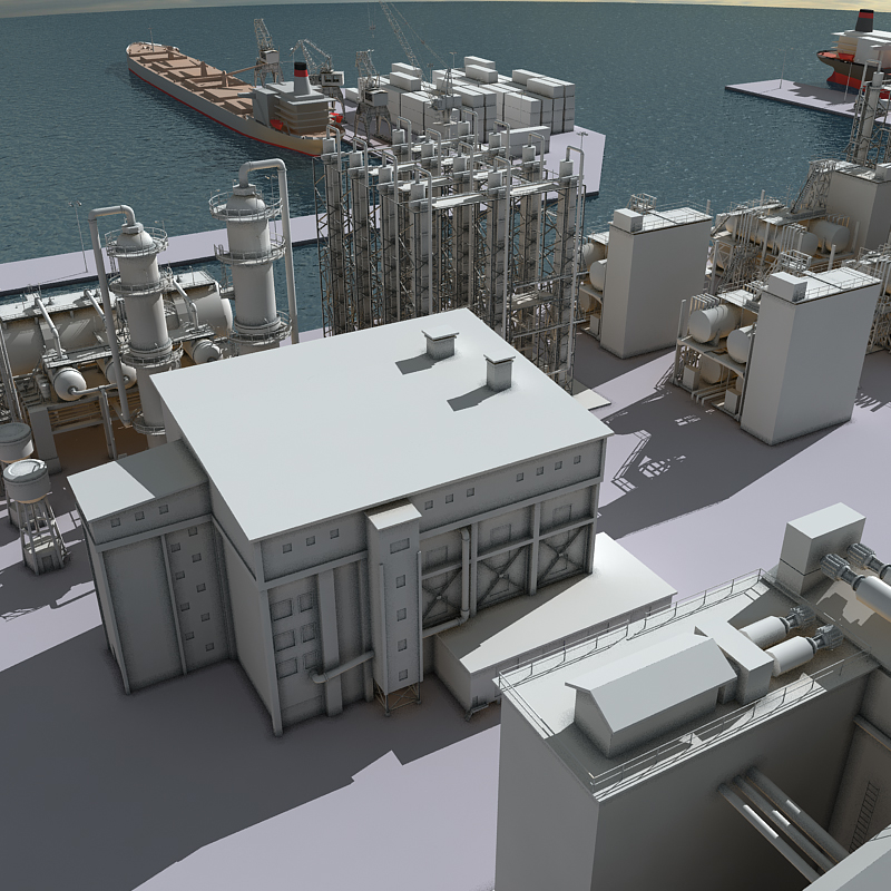 port harbour 3d model