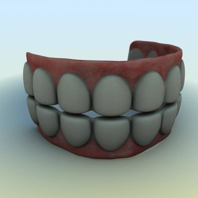 cartoon teeth 3d model