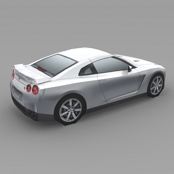 3d car nissan gt-r model