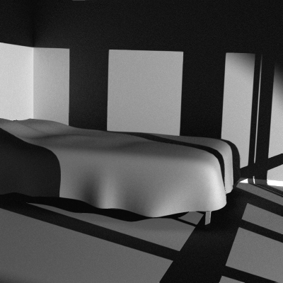 small room window bed 3d model