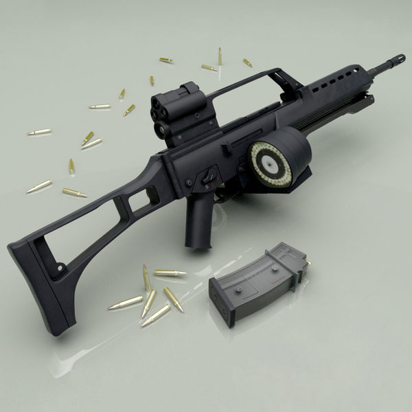 3d model realistic mg36