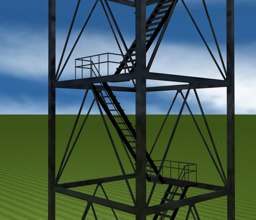 3d weather doppler radar tower model