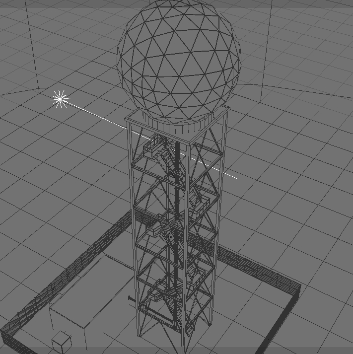 3d weather doppler radar tower model