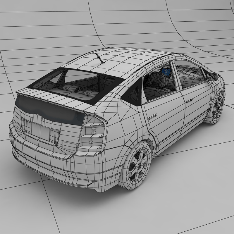 3d toyota prius 6 cars model