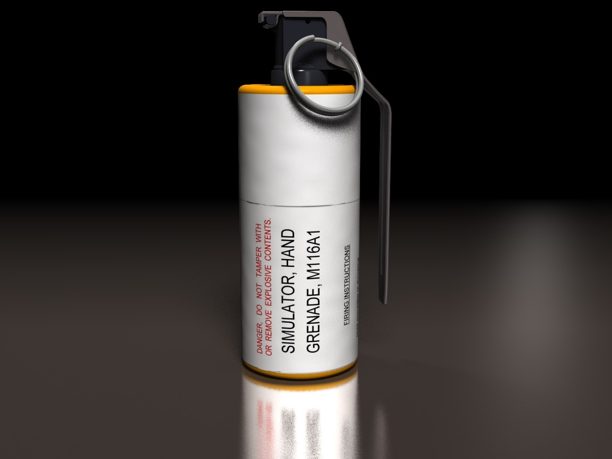 3d model of simulator hand grenade