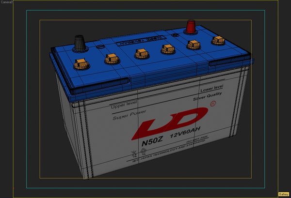 3d model car battery