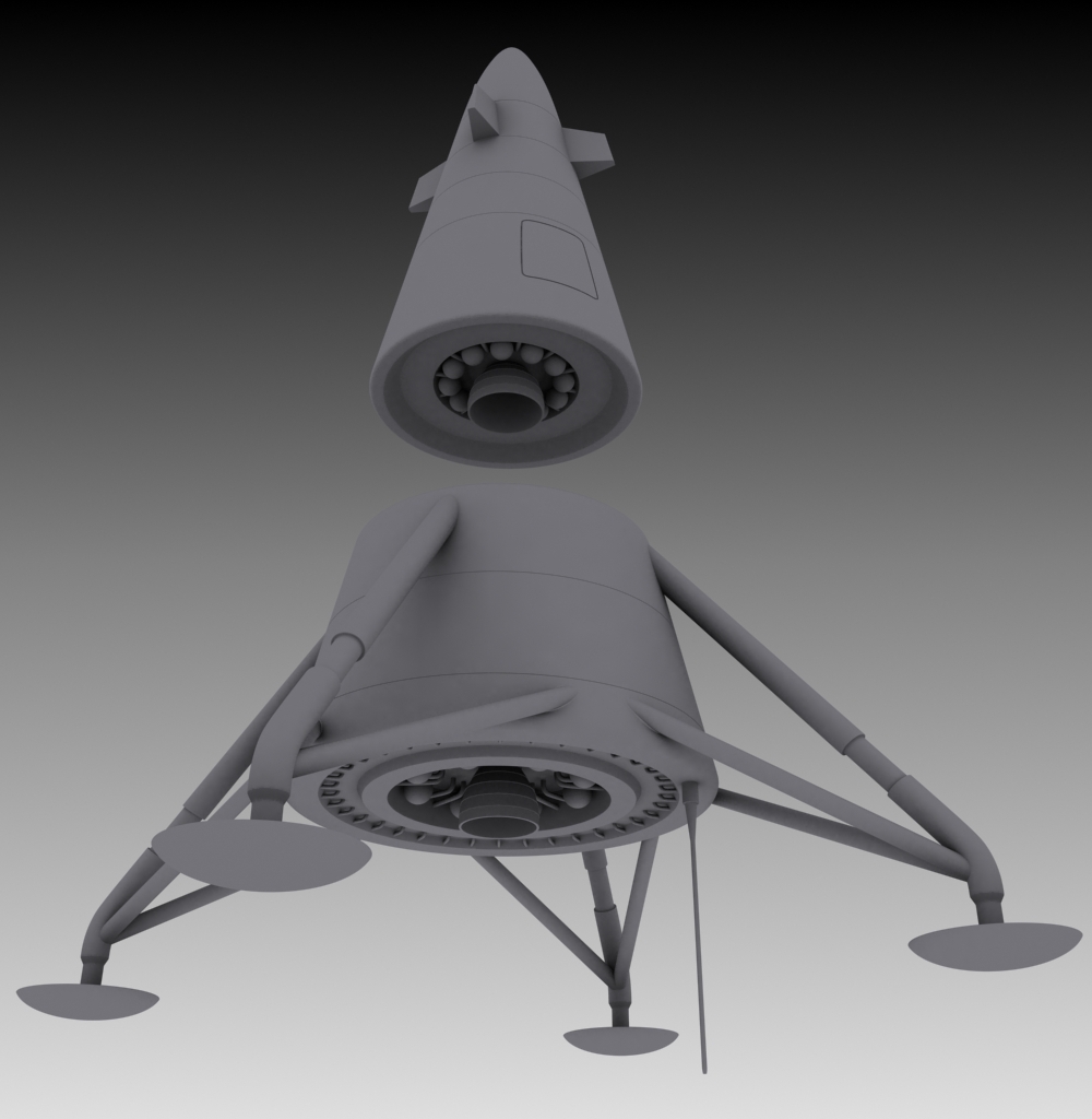 3d model lunar lander