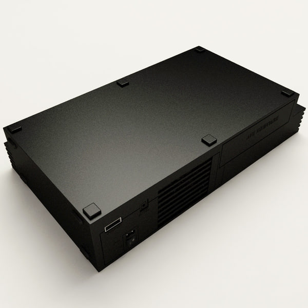 3d sony playstation 2 console model