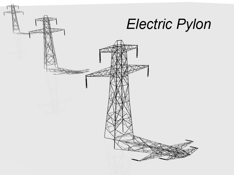 electric pylon 3d model