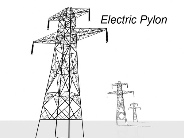 electric pylon 3d model