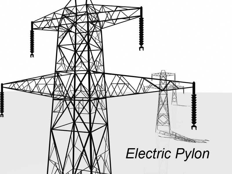 electric pylon 3d model