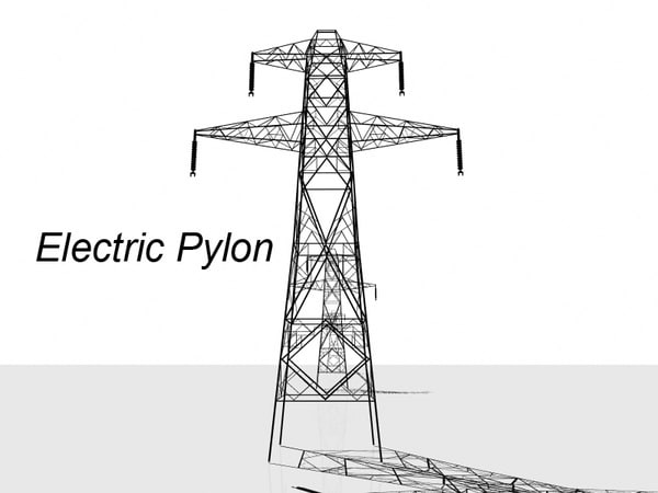 electric pylon 3d model