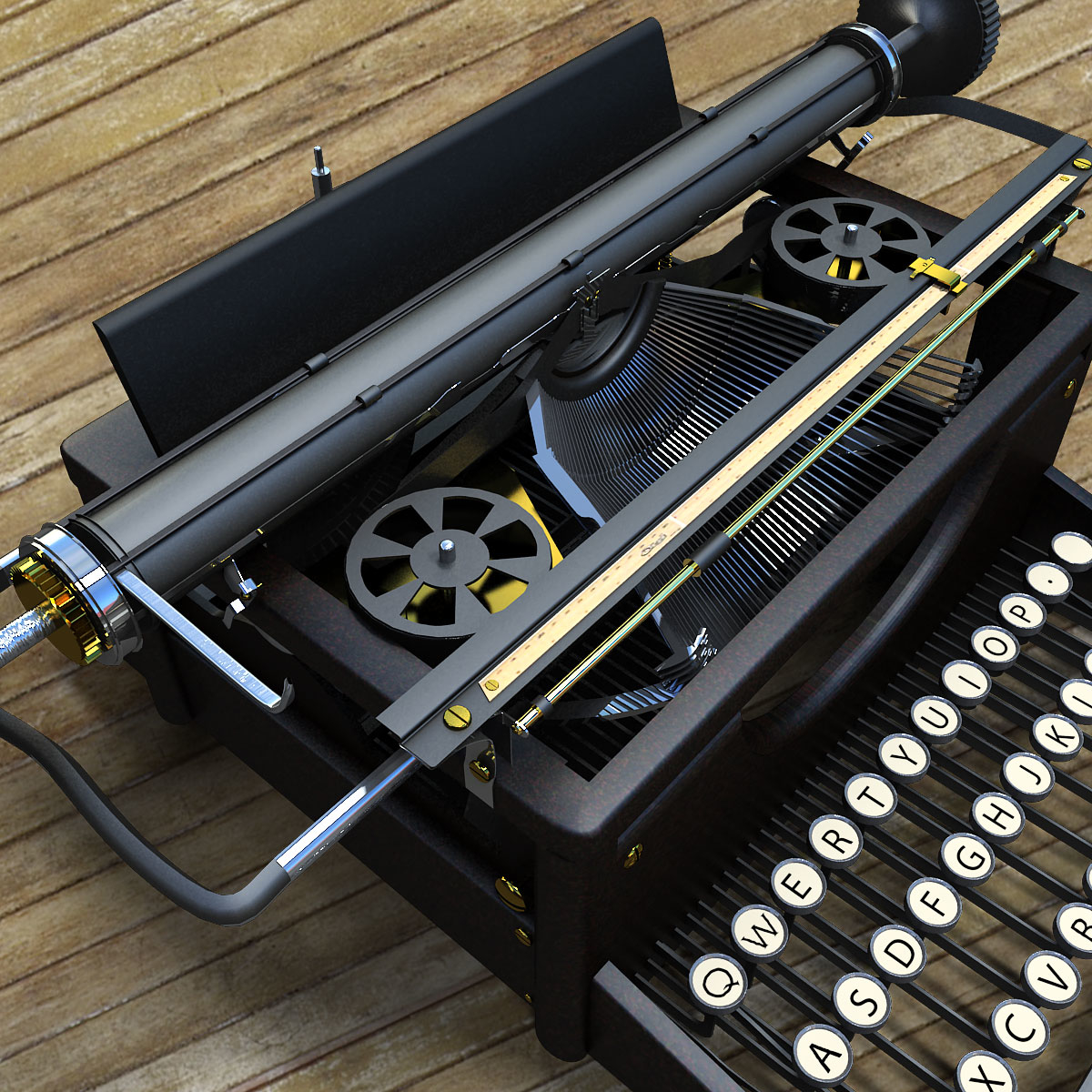 old typewriter 3d model