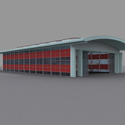 3d model hangar