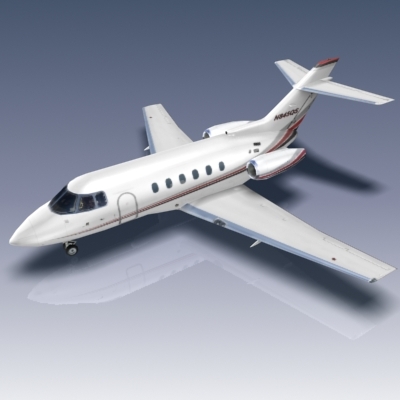 3d model of hawker 800xp