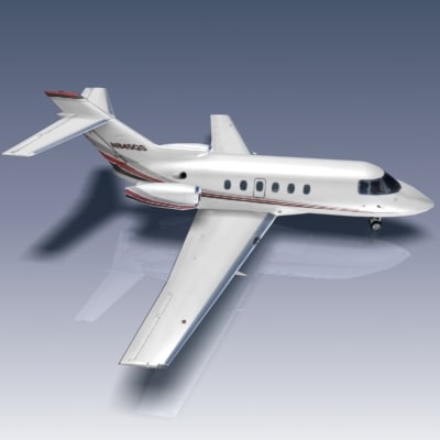 3d model of hawker 800xp
