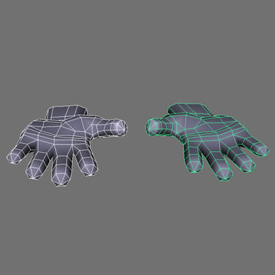 hands mesh obj