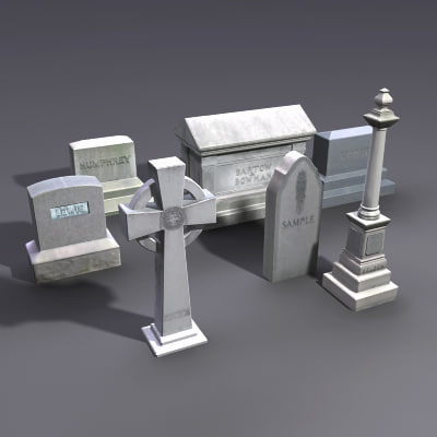 free grave gravestone 3d model