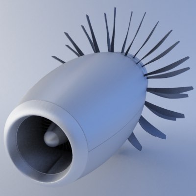 obj unducted fan propfan turbofan engine
