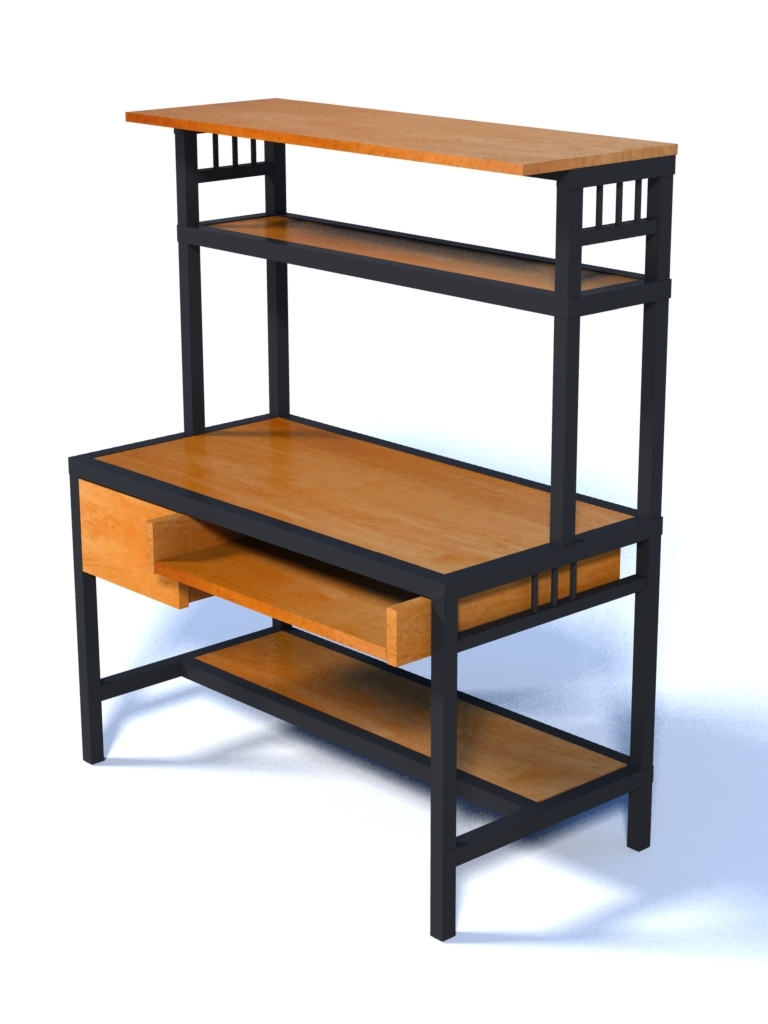 lwo steel framed desk w