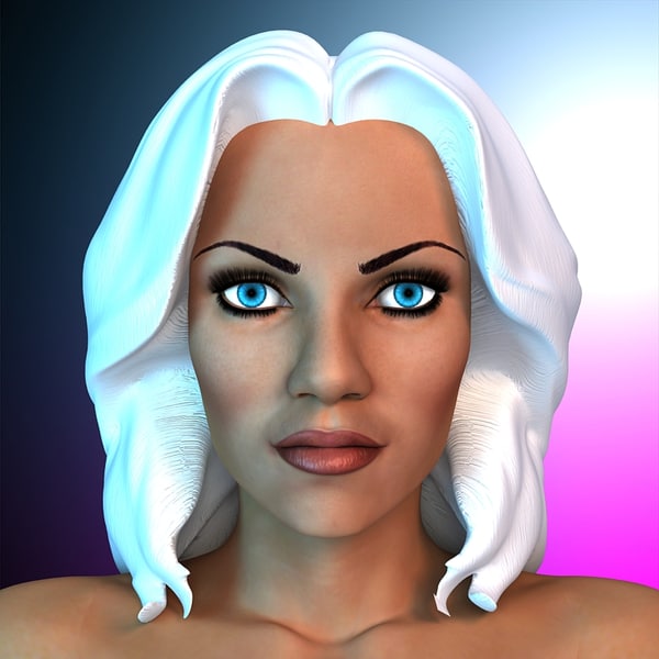 3d terminator tx woman body model