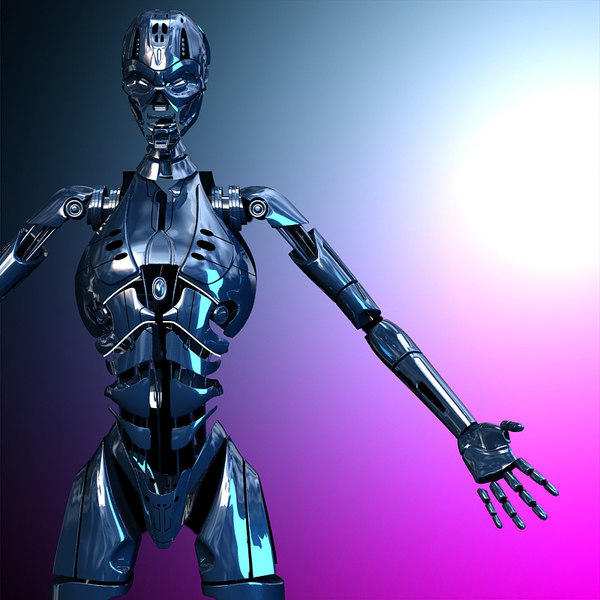 3d terminator tx woman body model