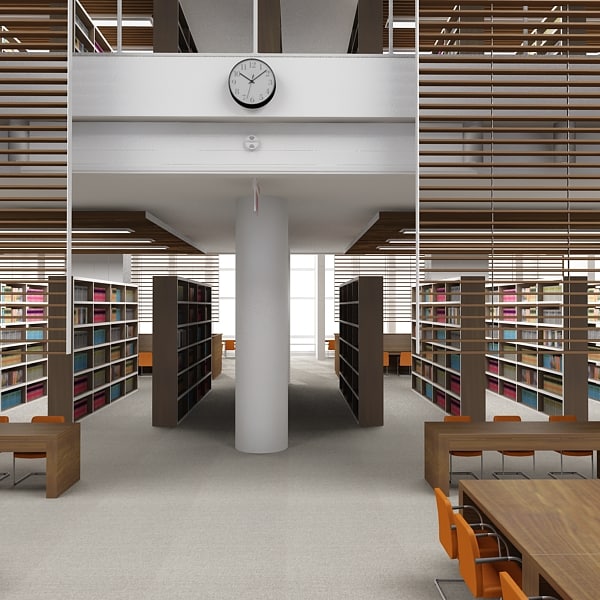 library version 3d model