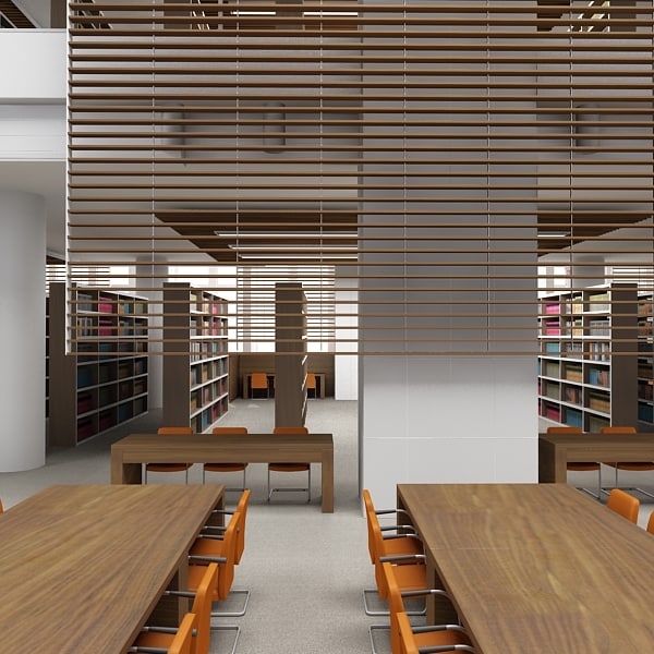 library version 3d model