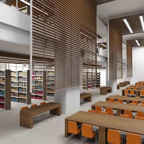 library version 3d model