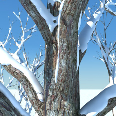 3d snow tree model