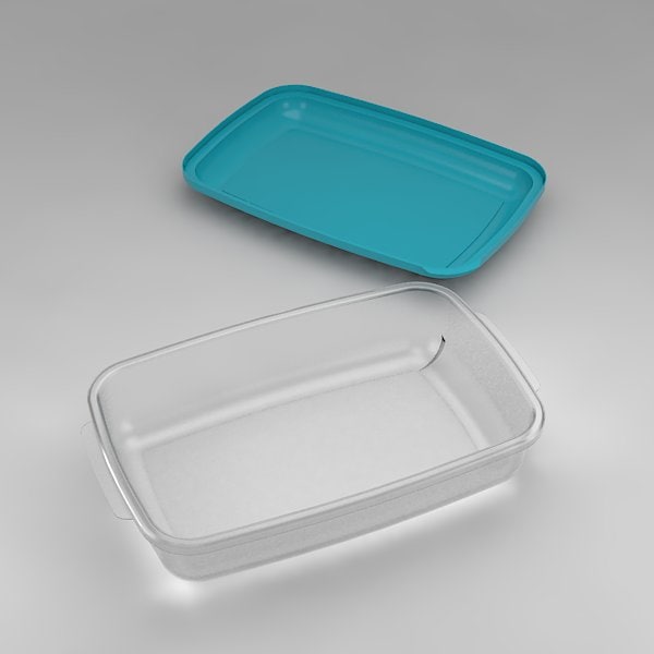 3d model of tupper ware