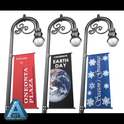decorative street lamp banner max