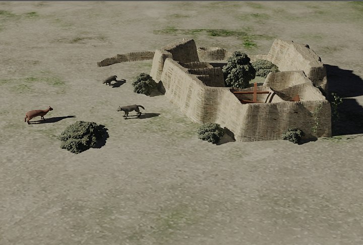 wall archaeological 3d model