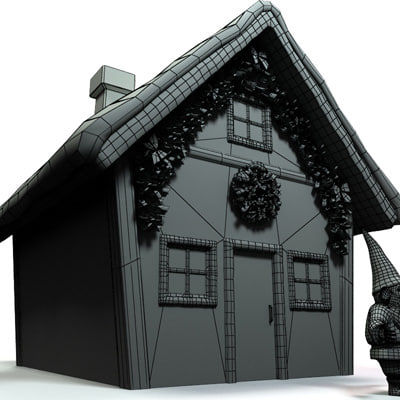 3d model home santa claus