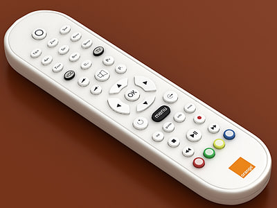 3d orange tv remote model
