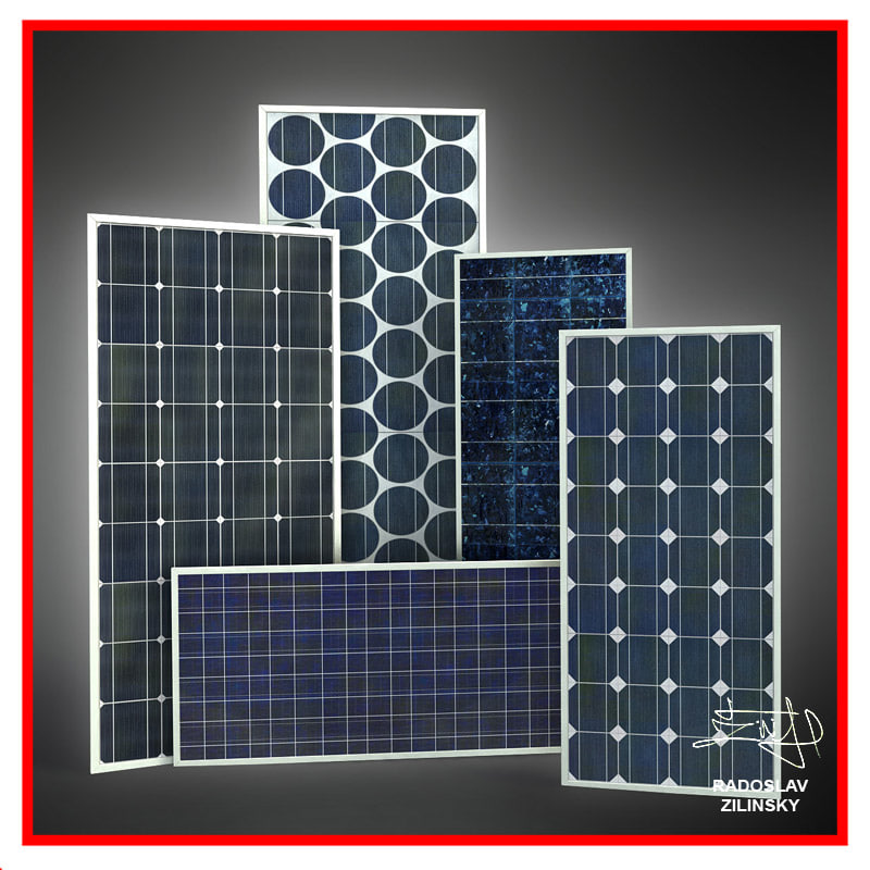 3d model solar panels
