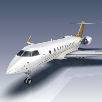 3d bombardier global 5000