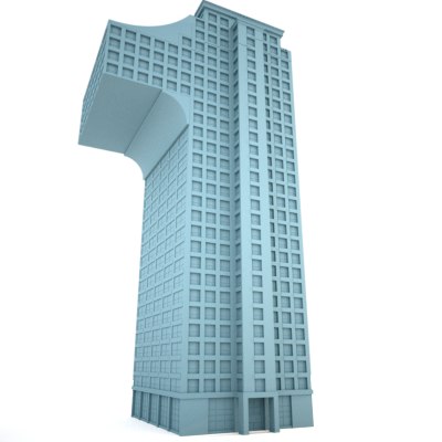 building shape number 1 3d model