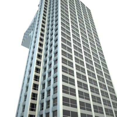 building shape number 1 3d model