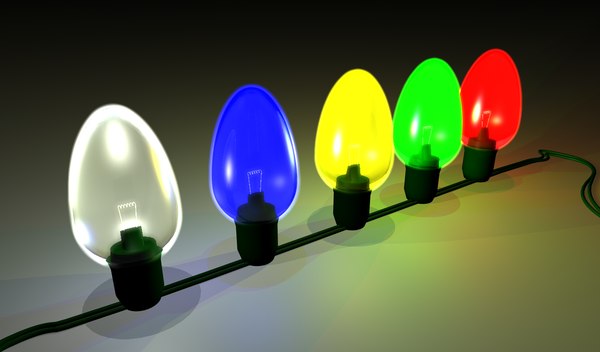 3d model christmas lights