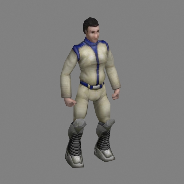 free old style character 3d model