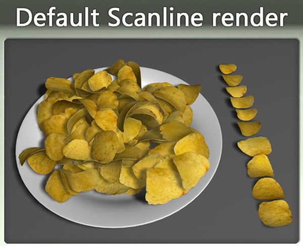 potato chips plate 3d 3ds