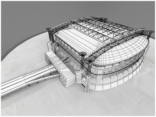 generic arena exterior 3d model