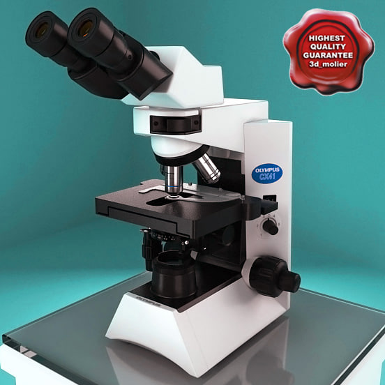 modern microscope 3d model