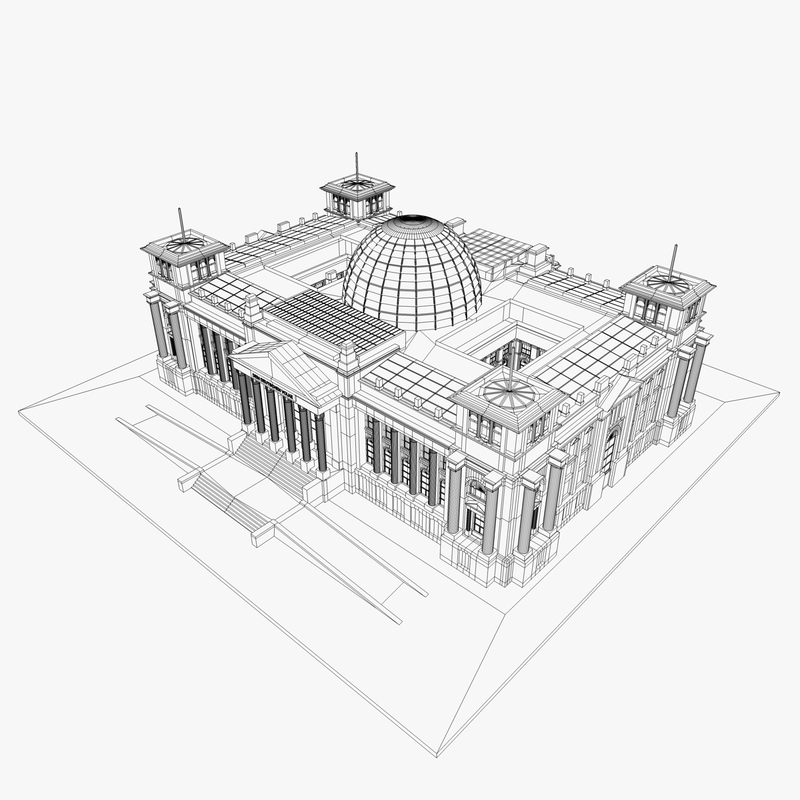 3d model parliament reichstag